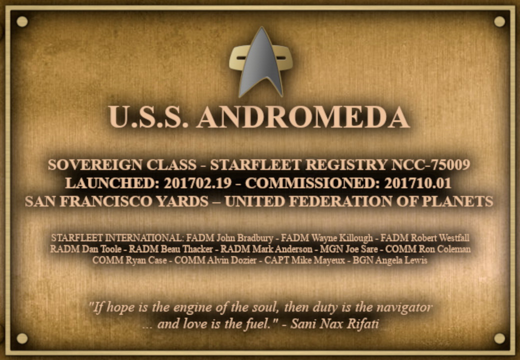 Uss Andromeda Ncc 75009 Tampa Chapter Of Starfleet The International 9136